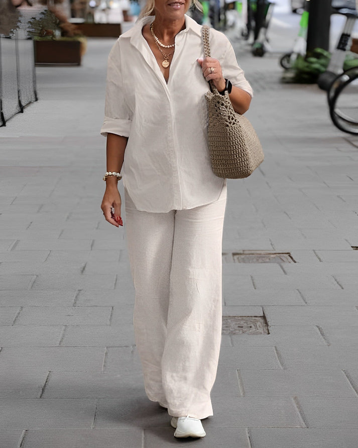 Beth - Komfortní letní lněná souprava – Lovina.cz