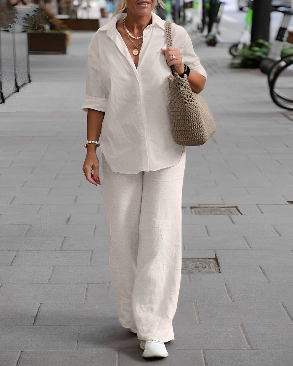 Beth - Komfortní letní lněná souprava – Lovina.cz